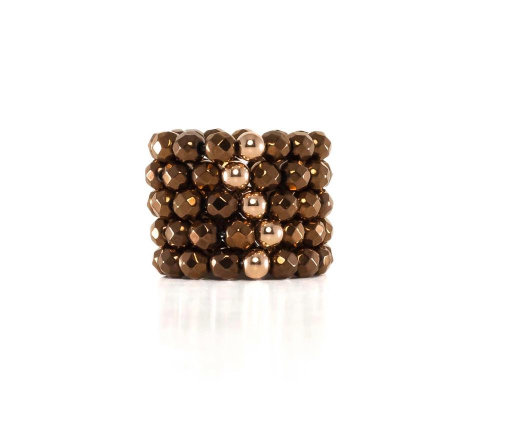 AMINA CHOCOLATE HEMATITE RING